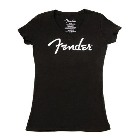 Fender Distressd Tee Lady Black M – School of Rock GearSelect