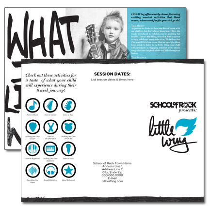 Little Wing Custom Tri-Fold Brochure (50pk) – School of Rock GearSelect